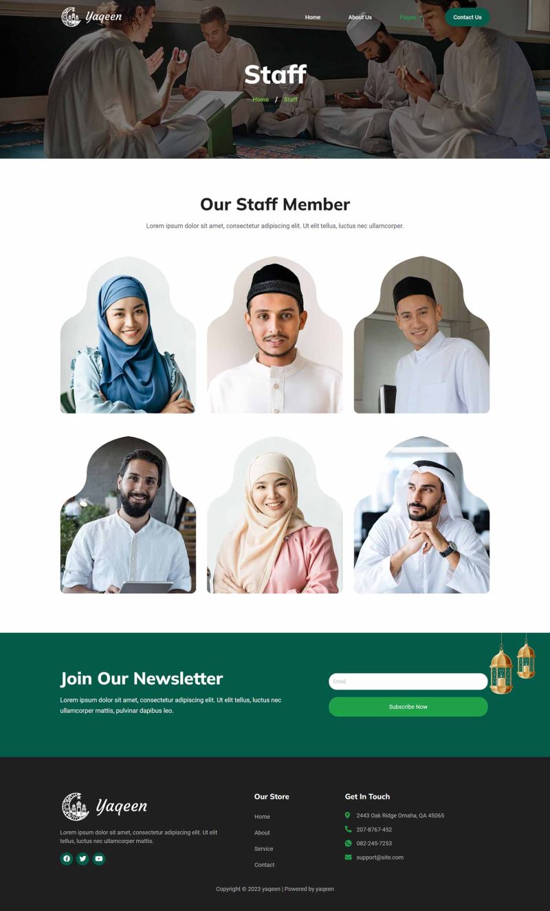 Yaqeen - Islamic Center and Mosque Elementor Template Kit by Kitpro