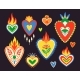 Mexican Sacred Hearts Set, Vectors | GraphicRiver
