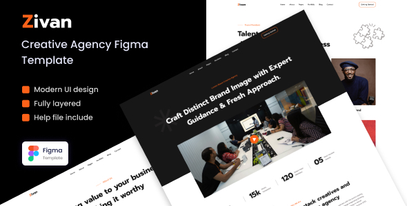 ZIVAN - Creative Agency Figma Template by AwesomeThemez | ThemeForest