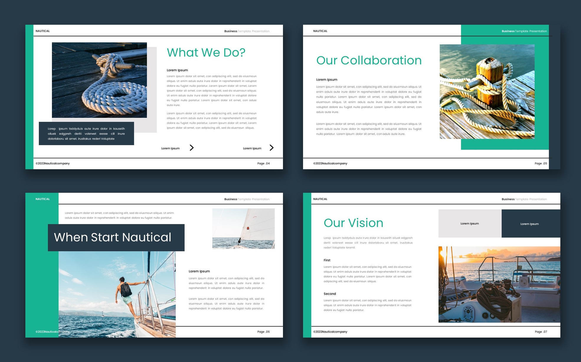 Nautical - Business PowerPoint Template, Presentation Templates ...