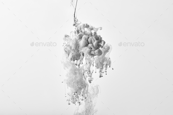 abstract monochrome design with grey paint splash Stock Photo by ...