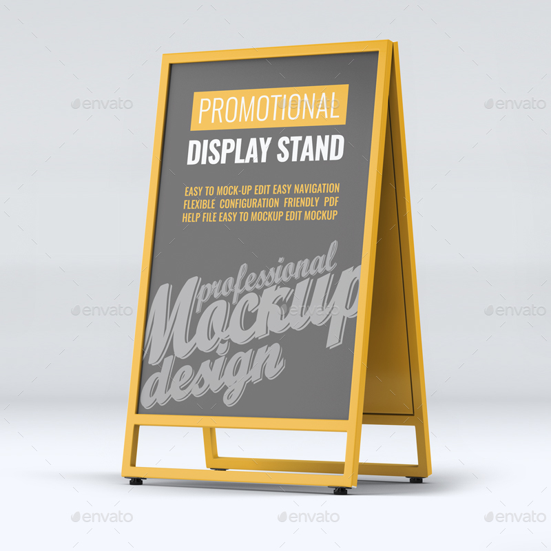 Promotional Display Stand Mock-Up, Graphics | GraphicRiver