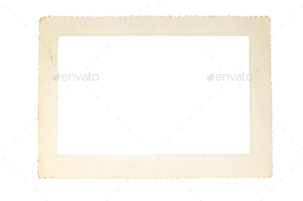 old photo frame texture png isolated picture postcard border Stock ...