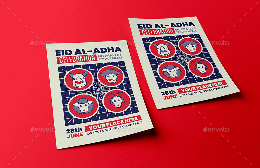 Eid Al-Adha Flyer, Print Templates | GraphicRiver