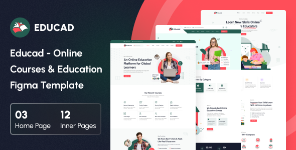 Educad - Online Courses & Education Figma Template by uxaction ...