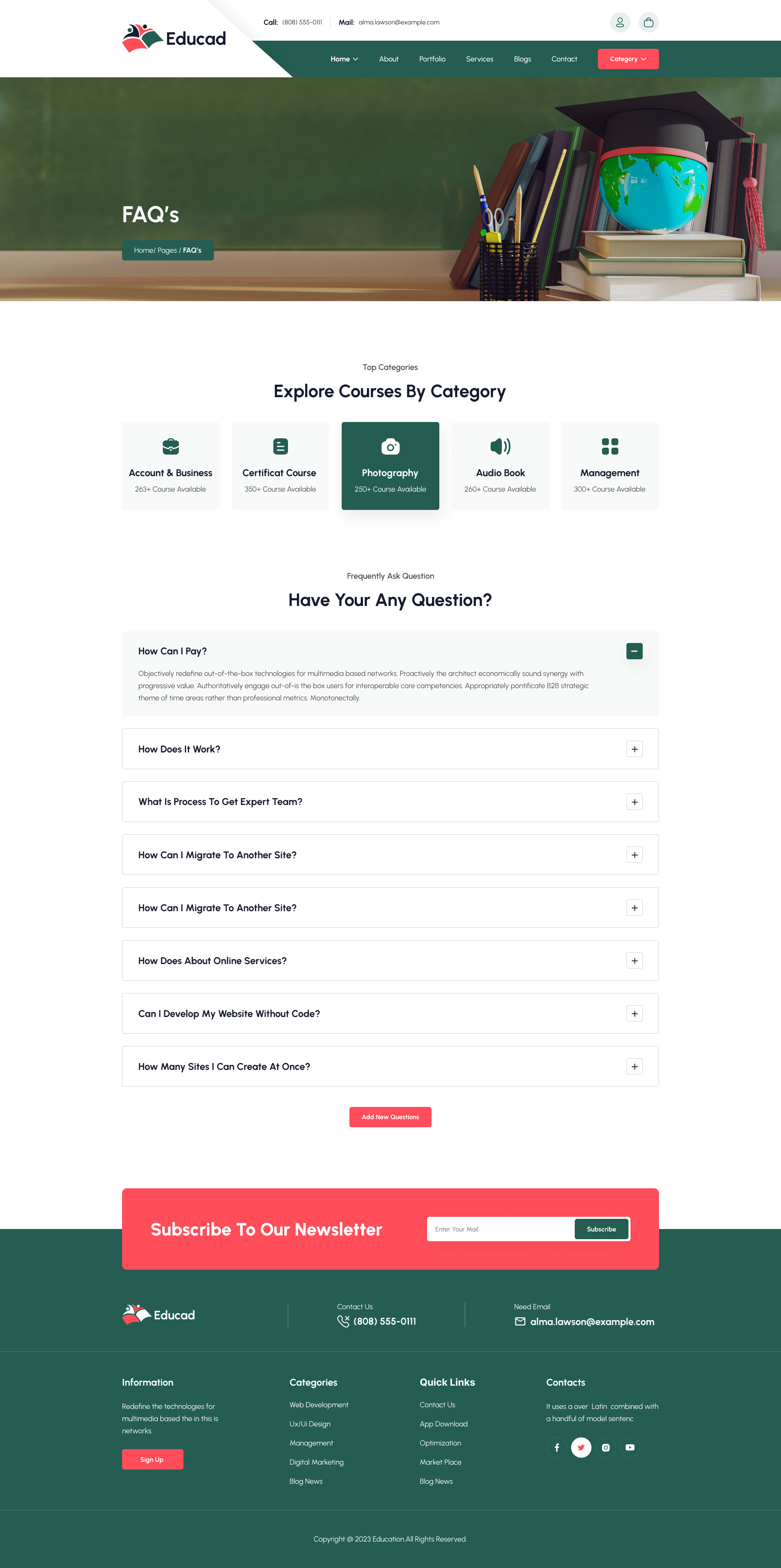 Educad - Online Courses & Education Figma Template by uxaction ...