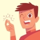 Young Man Snaps His Fingers and Winks, Graphics | GraphicRiver