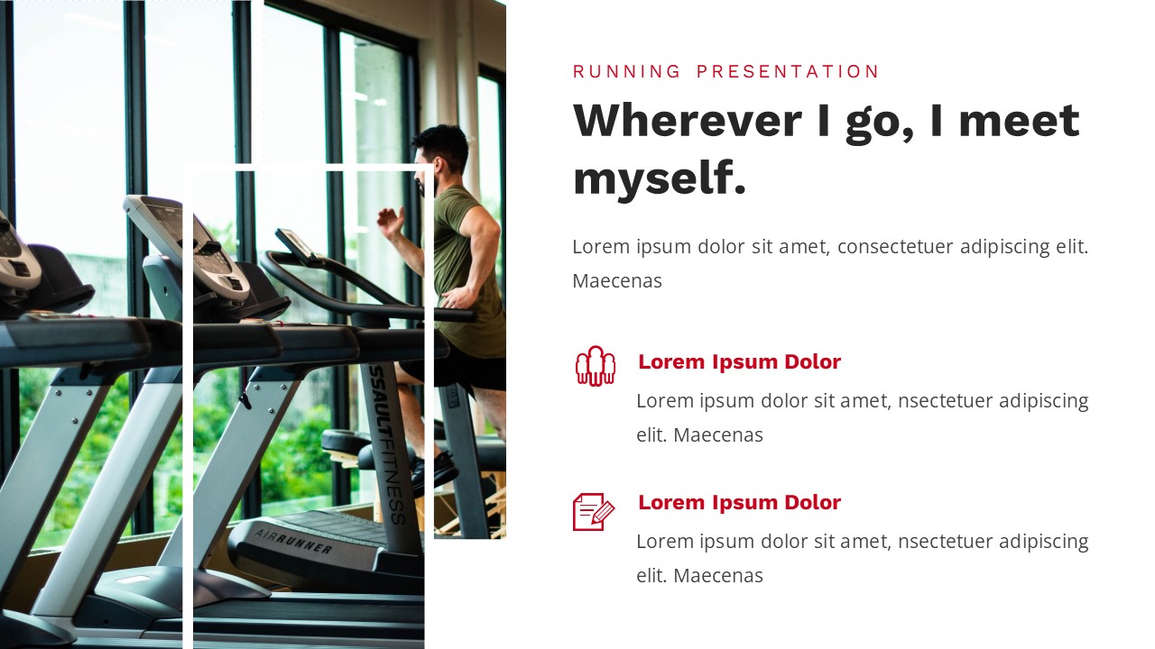 Playon - Running Sport Powerpoint Template, Presentation Templates