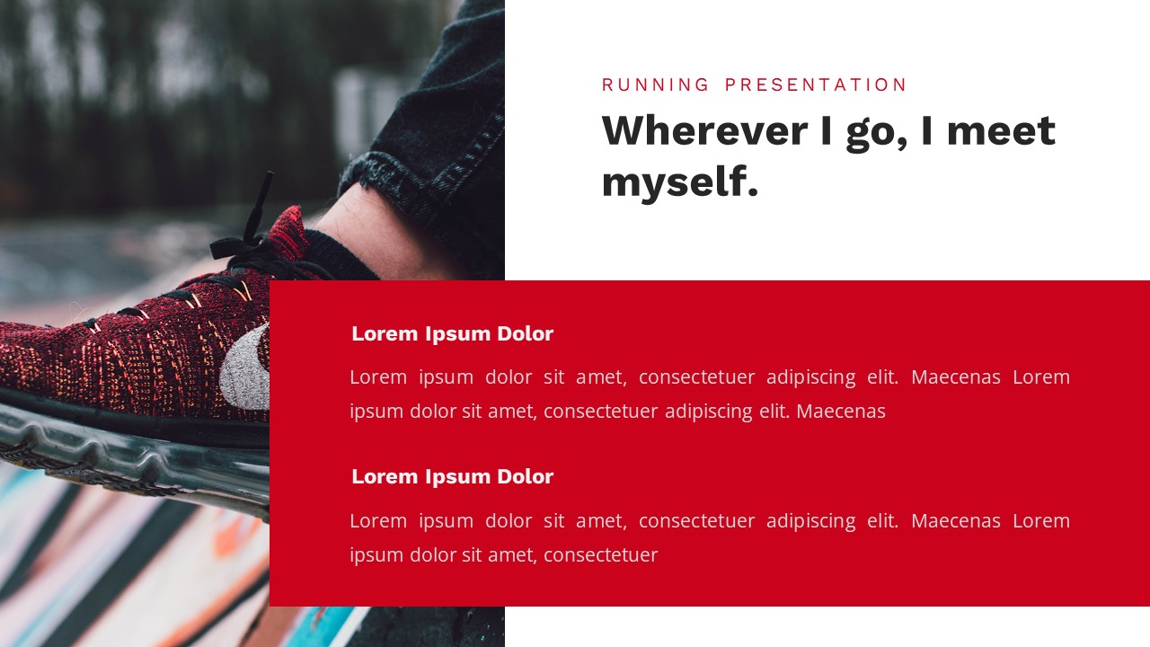 Playon - Running Sport Powerpoint Template, Presentation Templates