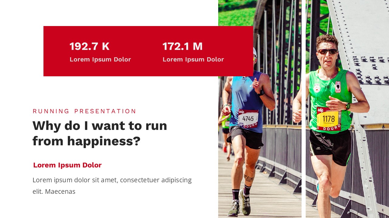 Playon - Running Sport Powerpoint Template, Presentation Templates