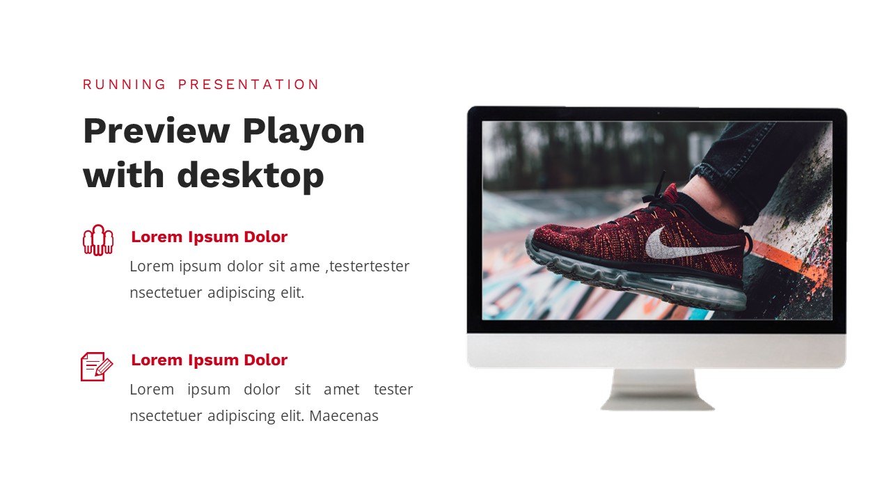 Playon - Running Sport Powerpoint Template, Presentation Templates