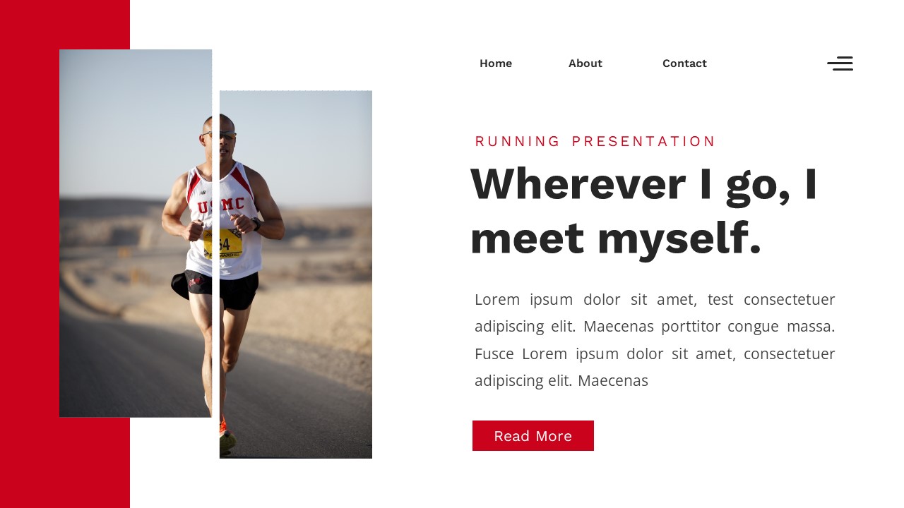 Playon - Running Sport Powerpoint Template, Presentation Templates