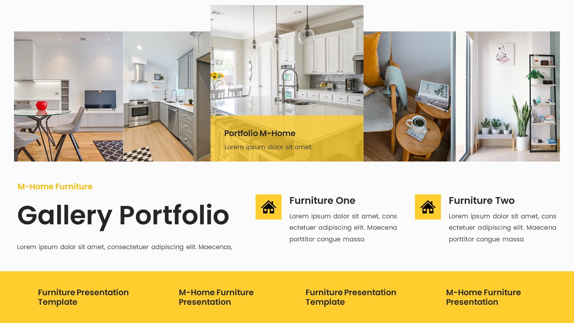 M-Home - Furniture & Interior Design Powerpoint Template, Presentation ...