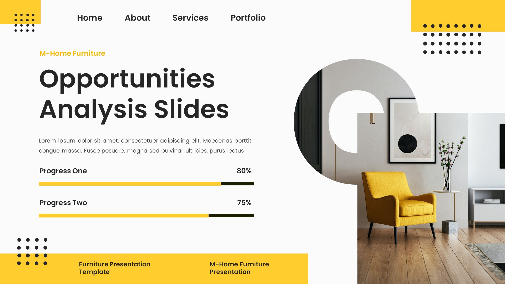 M-Home - Furniture & Interior Design Powerpoint Template, Presentation ...