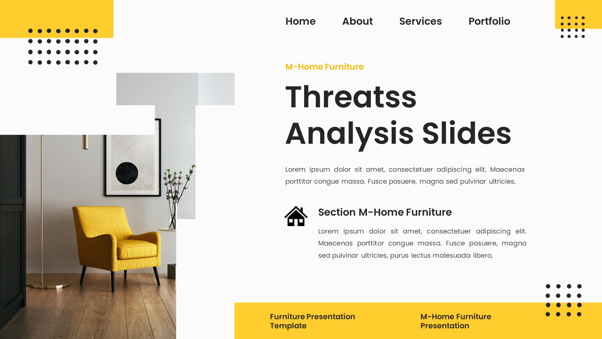 M-Home - Furniture & Interior Design Powerpoint Template, Presentation ...