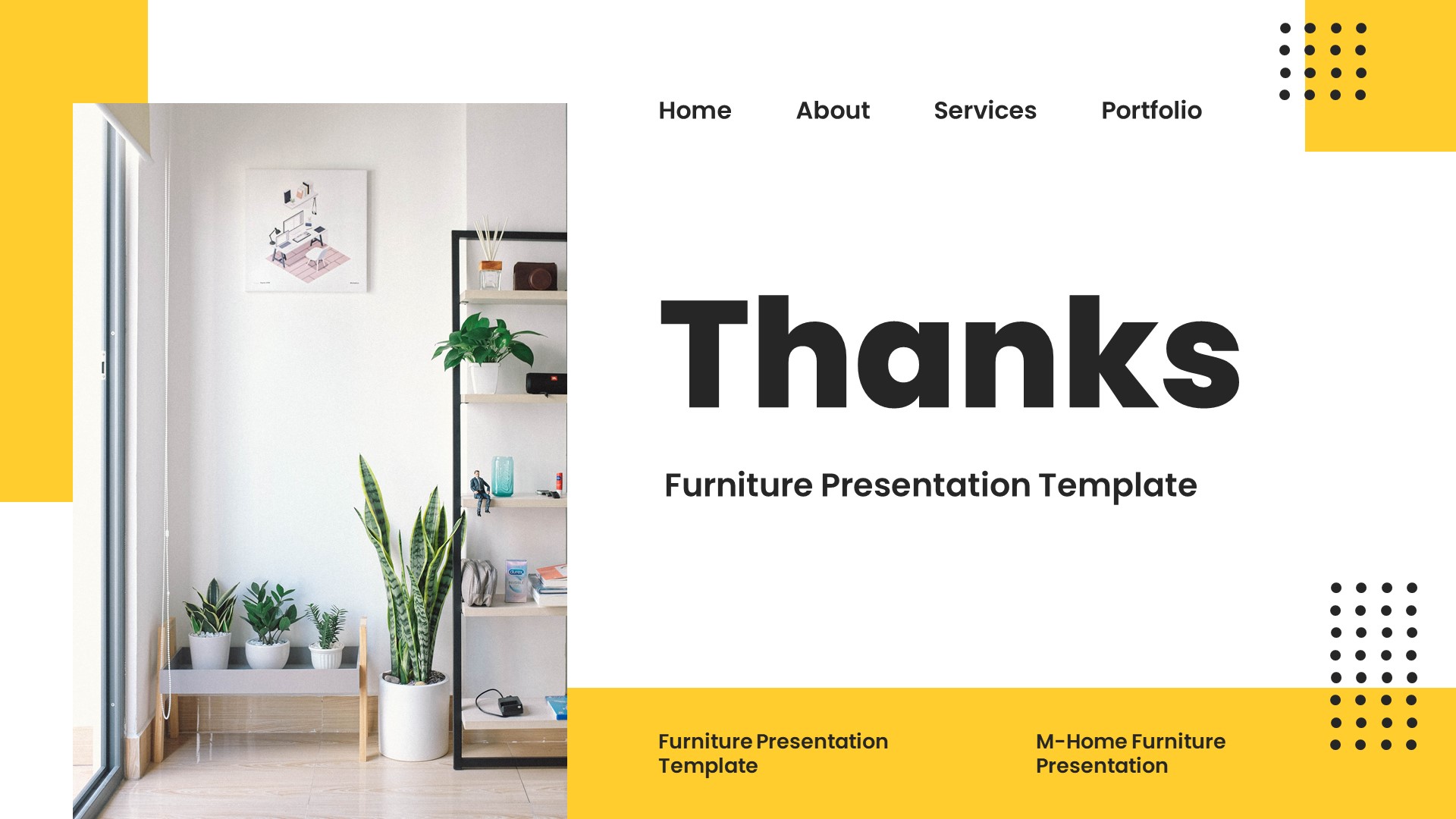 M-Home - Furniture & Interior Design Powerpoint Template, Presentation ...