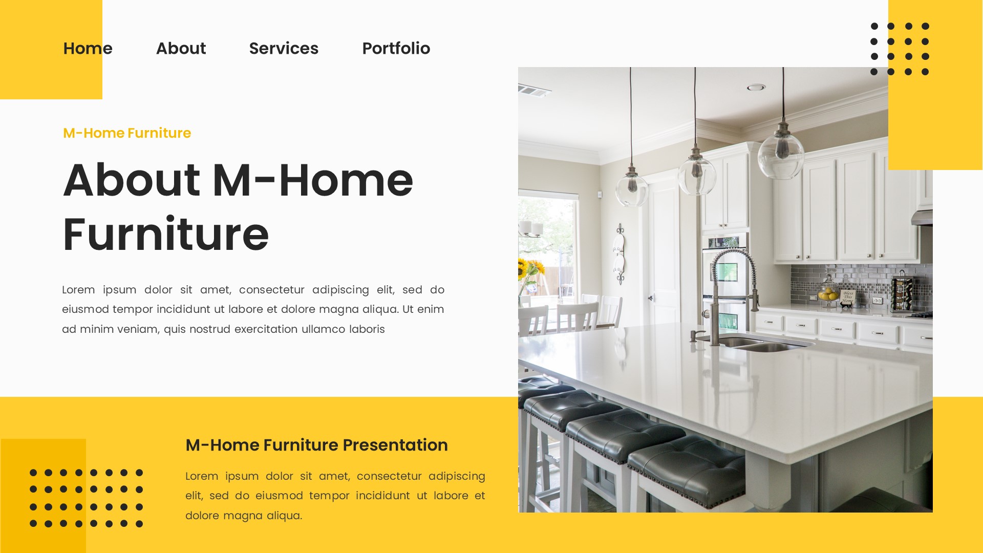 M-Home - Furniture & Interior Design Powerpoint Template, Presentation ...
