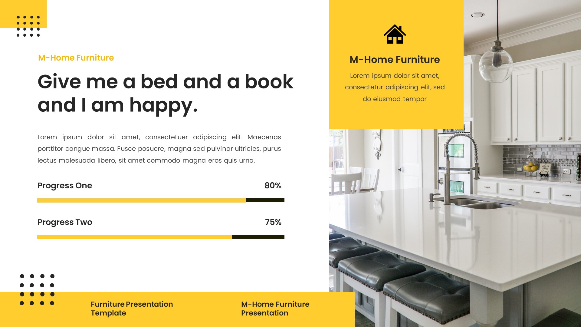 M-Home - Furniture & Interior Design Google Slides Template ...