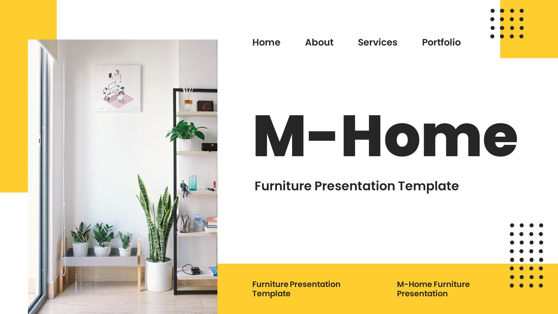 M-Home - Furniture & Interior Design Google Slides Template ...