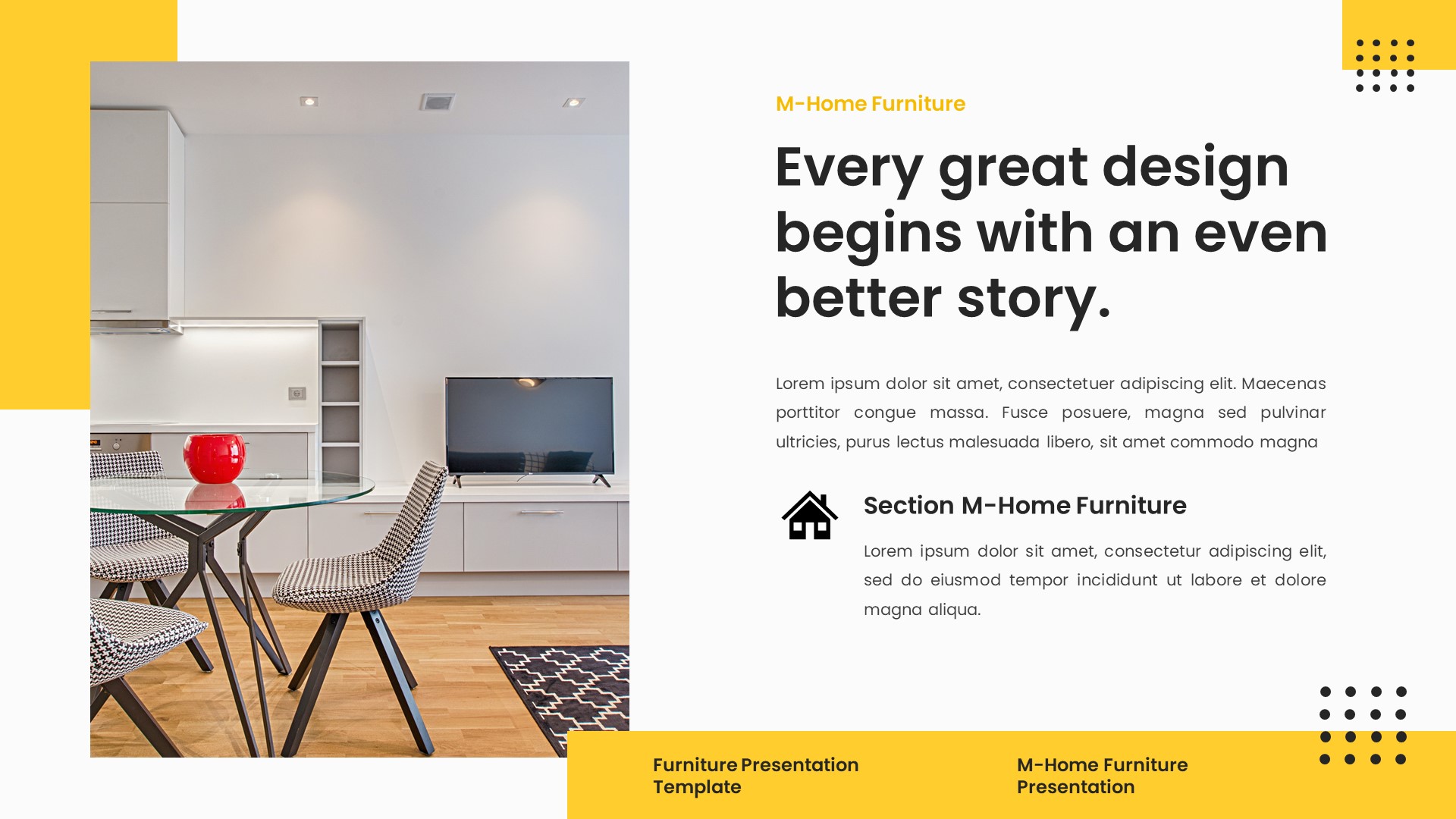 M-Home - Furniture & Interior Design Google Slides Template ...