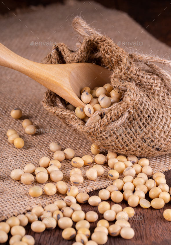 Soybean background. Soybean organic background Stock Photo by freedomnaruk