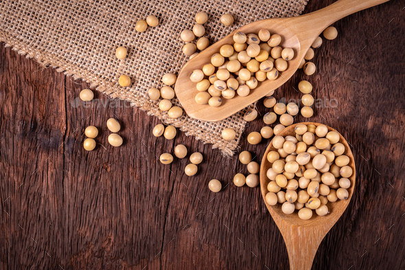 Soybean background. Soybean organic background Stock Photo by freedomnaruk