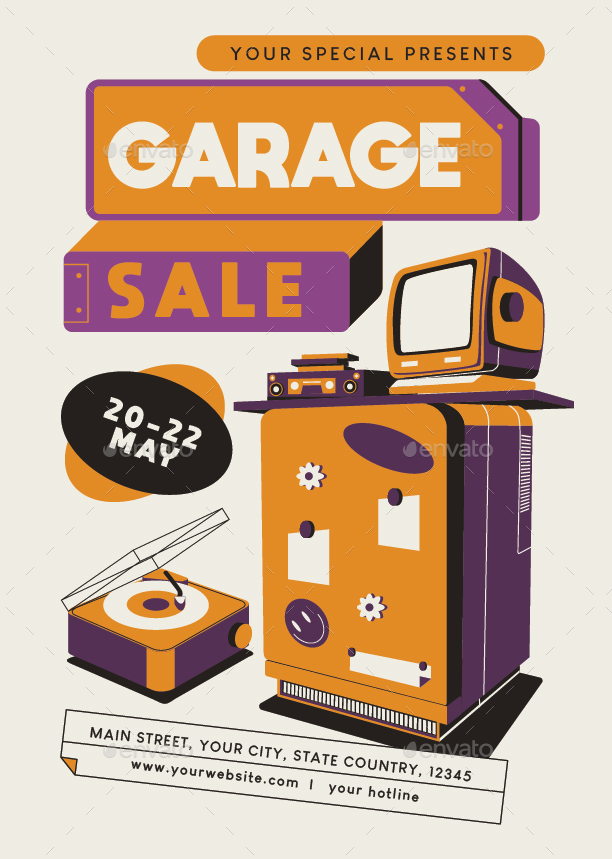Garage Sale Flyer, Print Templates | GraphicRiver