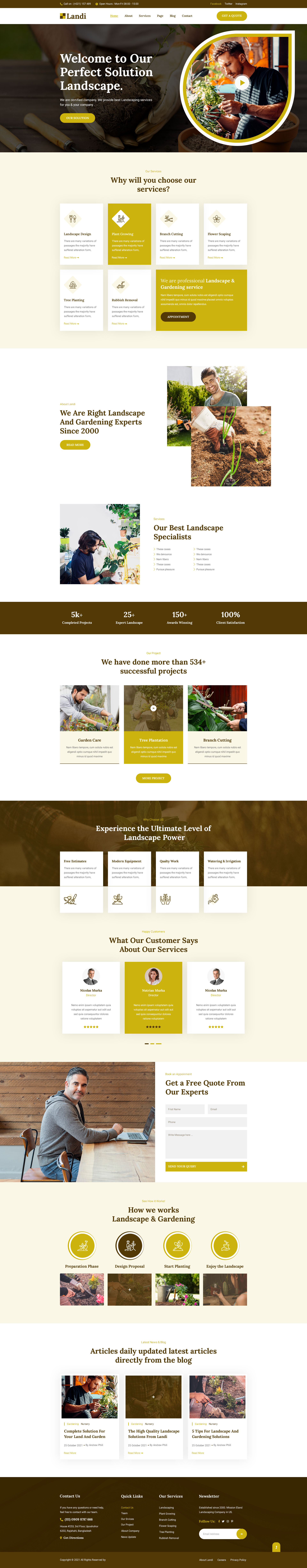 Landi - Landscape Gardening Jekyll Theme by TwinkleTheme | ThemeForest