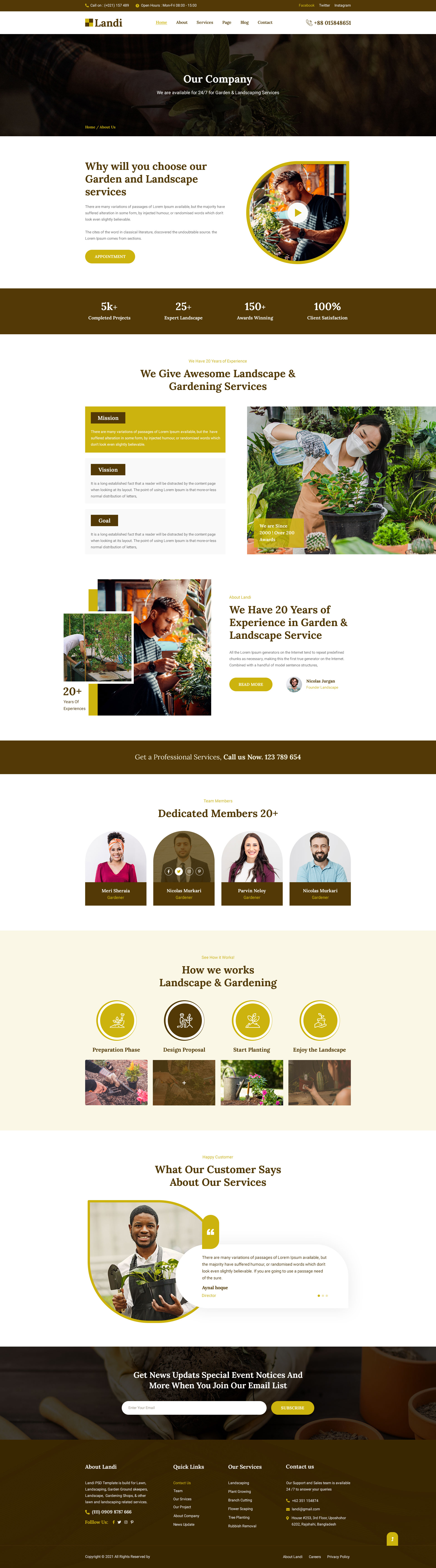 Landi - Landscape Gardening Jekyll Theme by TwinkleTheme | ThemeForest