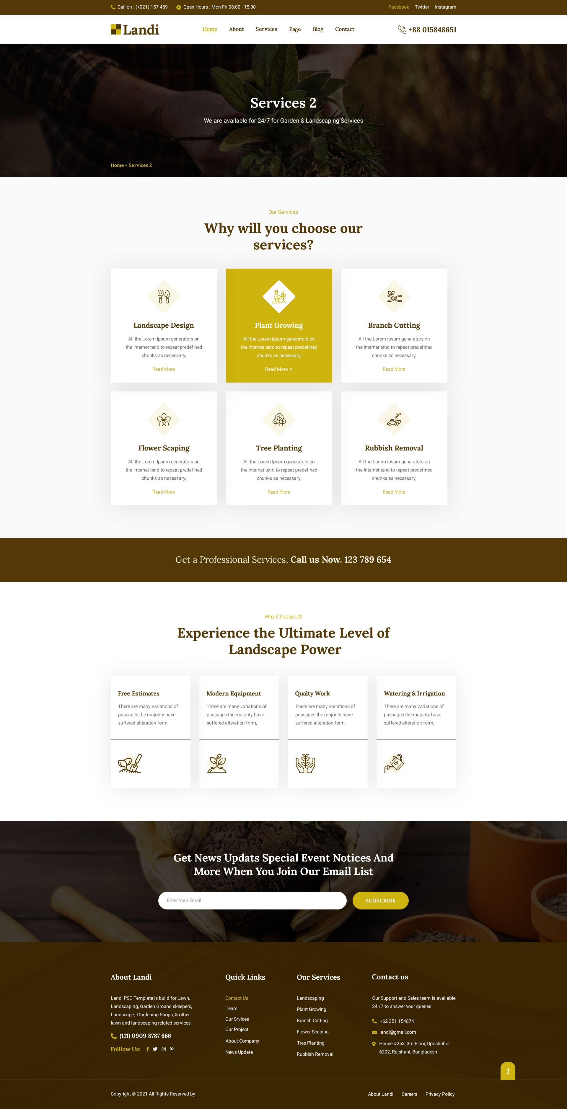 Landi - Landscape Gardening Jekyll Theme by TwinkleTheme | ThemeForest