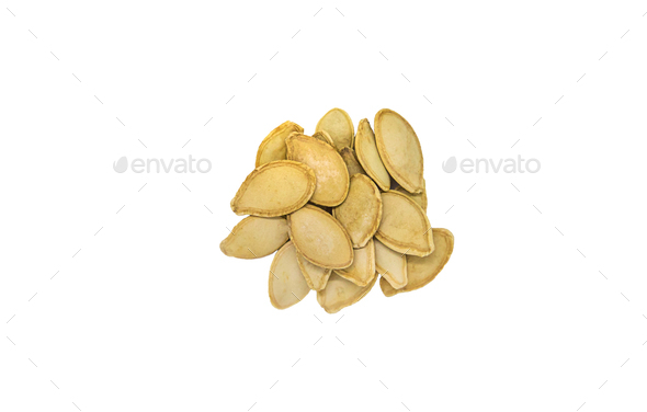 Seeds zucchini seeds isolate on white background. Selective focus ...