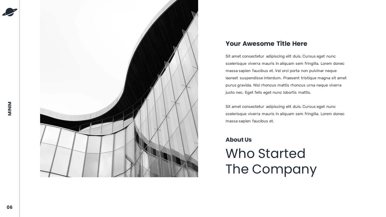 Minim – Business Plan Presentation Template, Presentation Templates