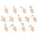 Touch Screen Hand Gestures, Vectors | GraphicRiver