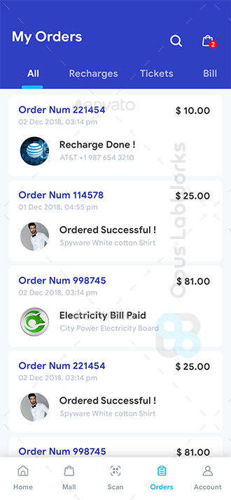 Online Bill Payment App UI Kit | Recharge App UI Kit| Booking App UI ...