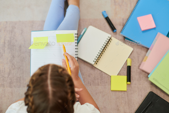 Girl Doing Math Homework Stock Photo by DragonImages | PhotoDune