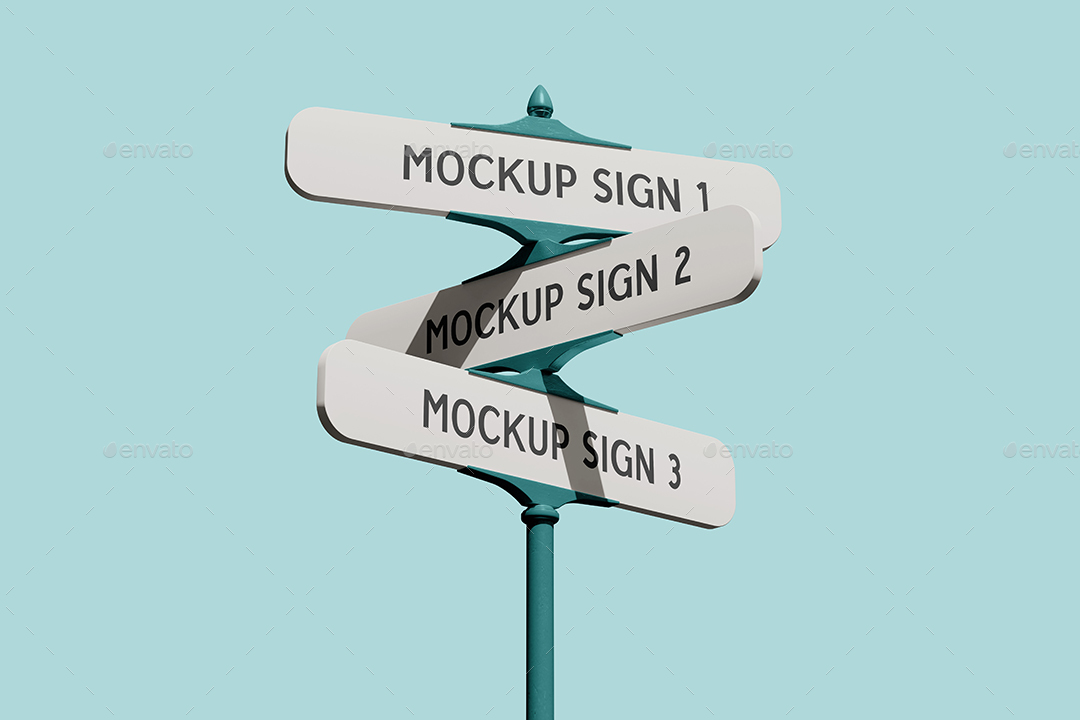 Street Sign Mockups by artnivora_std | GraphicRiver