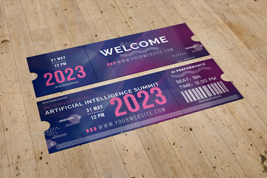 Event Ticket Mockup, Graphics | GraphicRiver