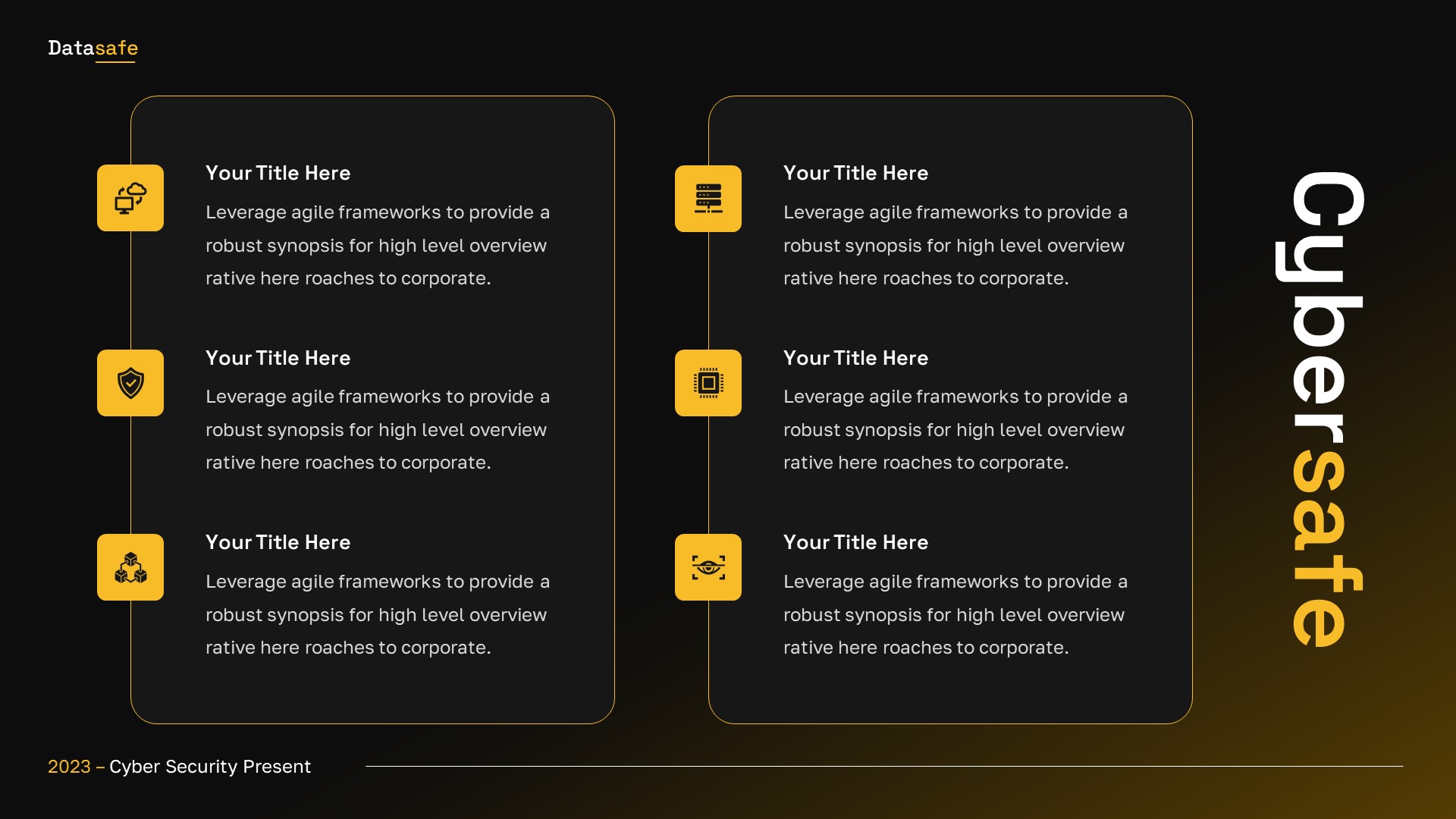 Datasafe - Cyber Security PowerPoint Template, Presentation Templates