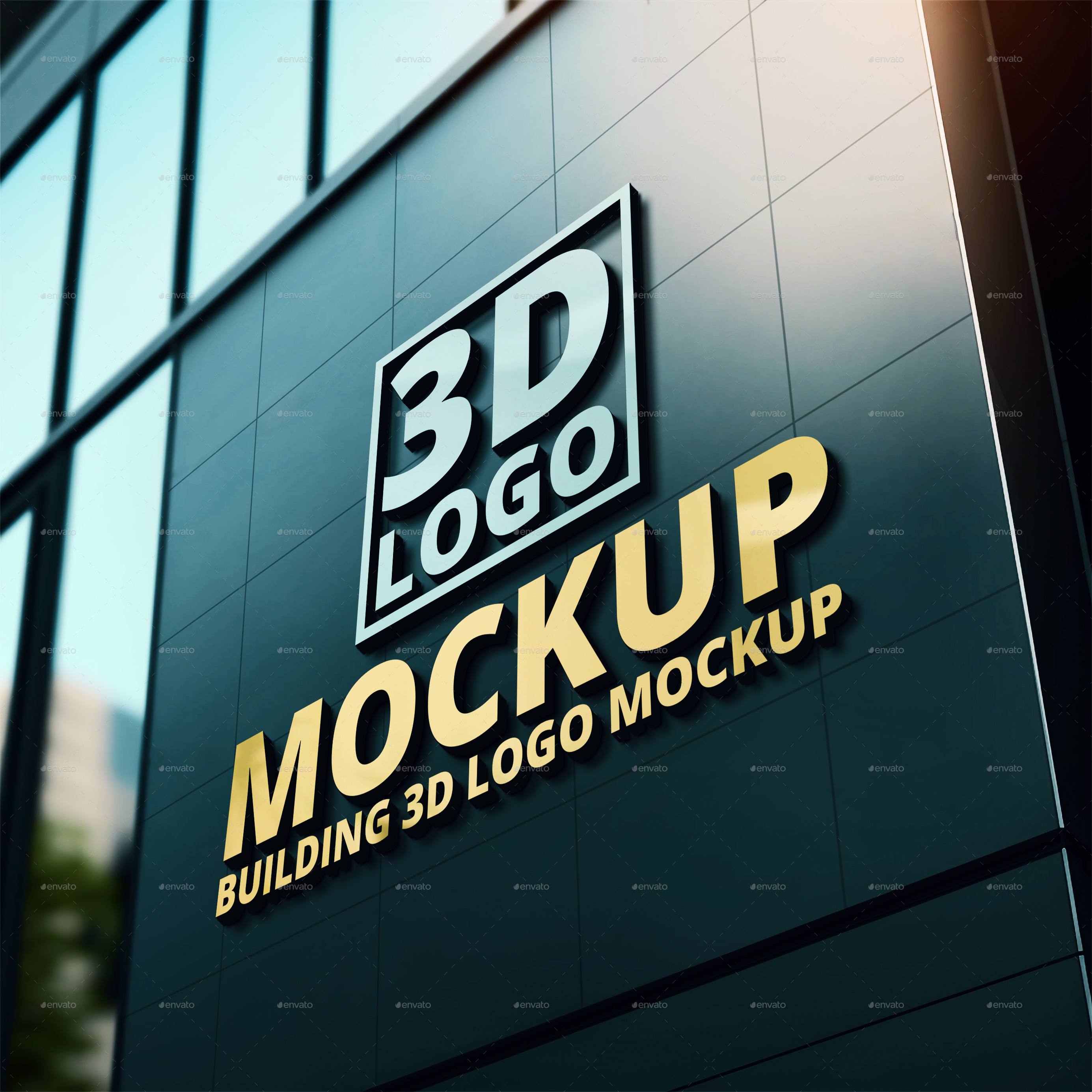 6 Psd 3 D Logo Mockup Sign Wall Building, Graphics | GraphicRiver