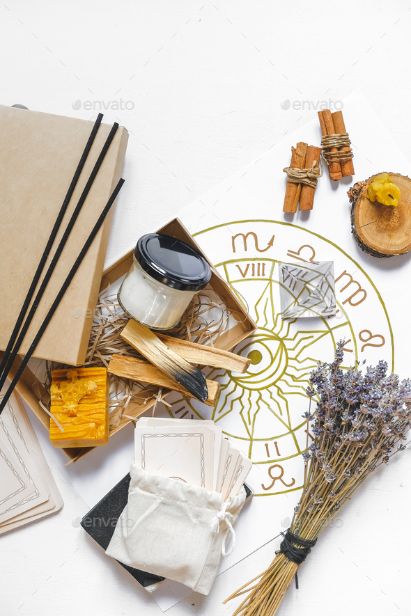 Tarot, astrology, esoteric, occult mystical ritual box gift. Self care ...