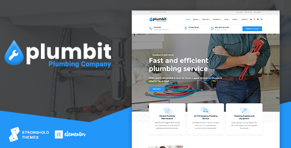 Plumbit - Plumbing WordPress Theme by strongholdthemes | ThemeForest