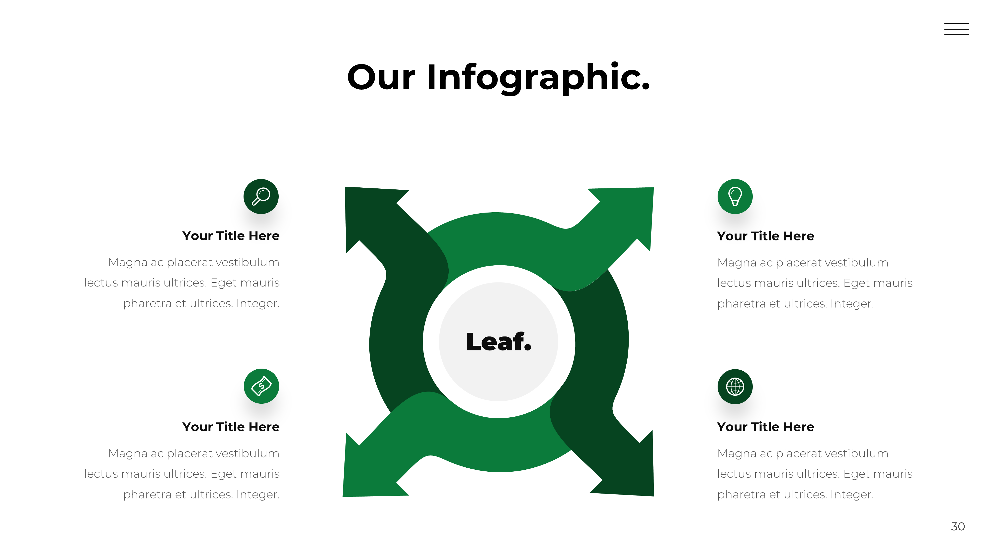 Leaf - Minimal Green Business Google Slide Template, Presentation Templates