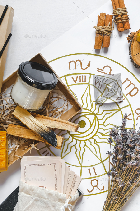 Tarot, astrology, esoteric, occult mystical ritual box gift. Self care ...