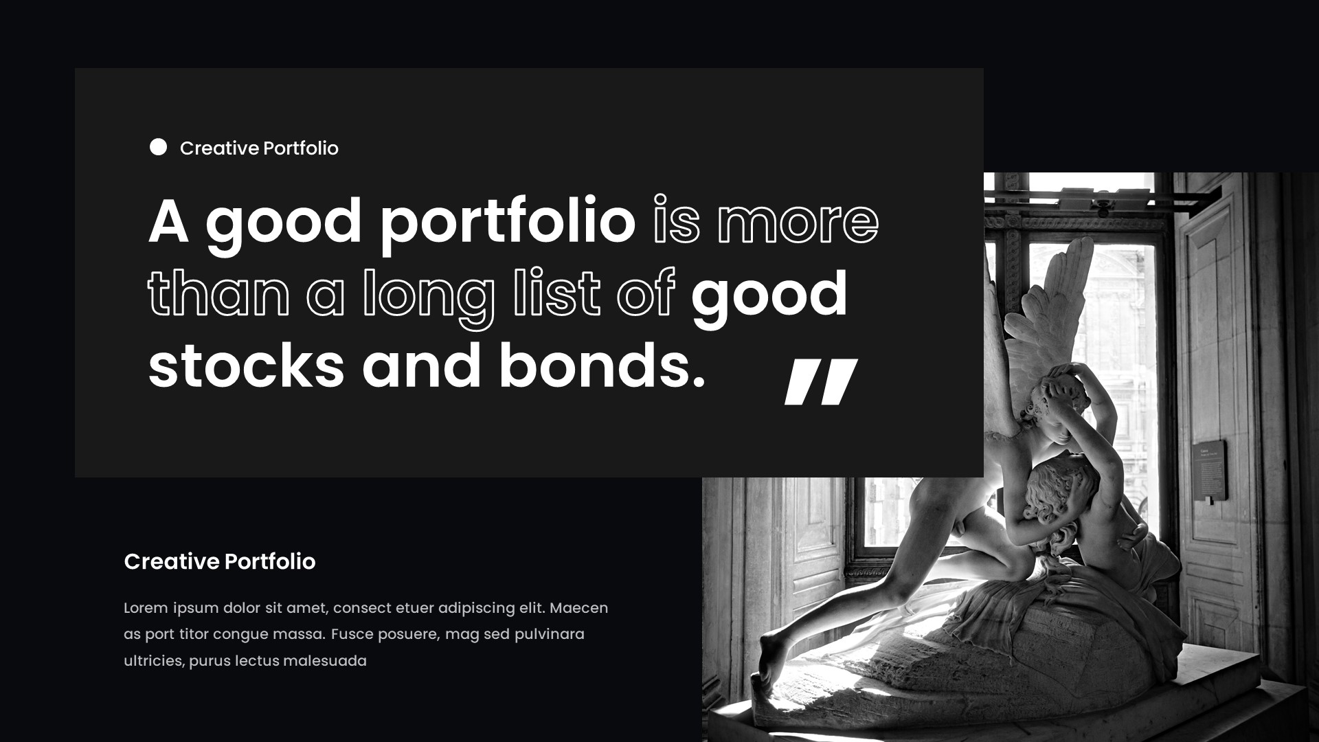 Profile - Creative Portfolio Google Slides Template, Presentation Templates