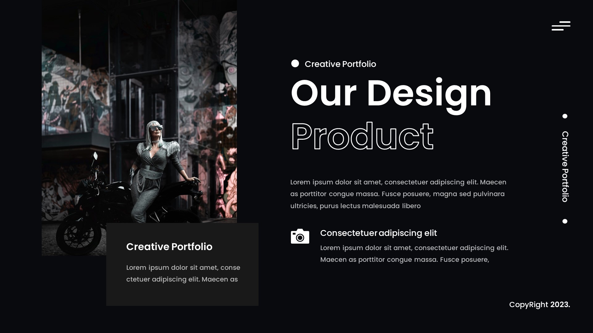 Profile - Creative Portfolio Google Slides Template, Presentation Templates