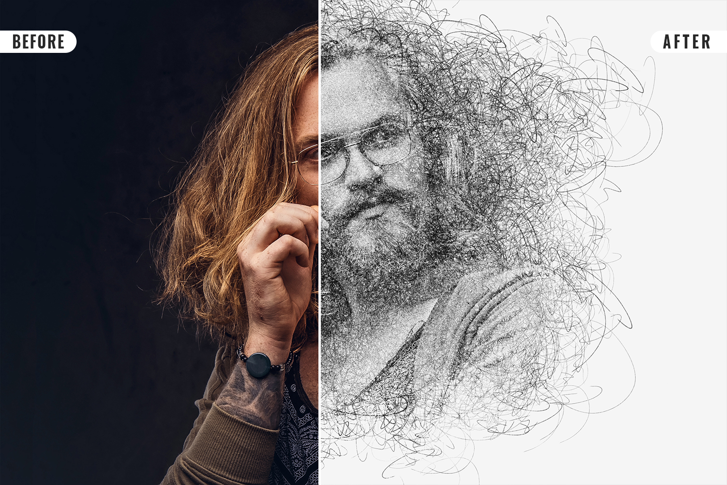 Scribble Art Photo Effect, Add-ons | GraphicRiver