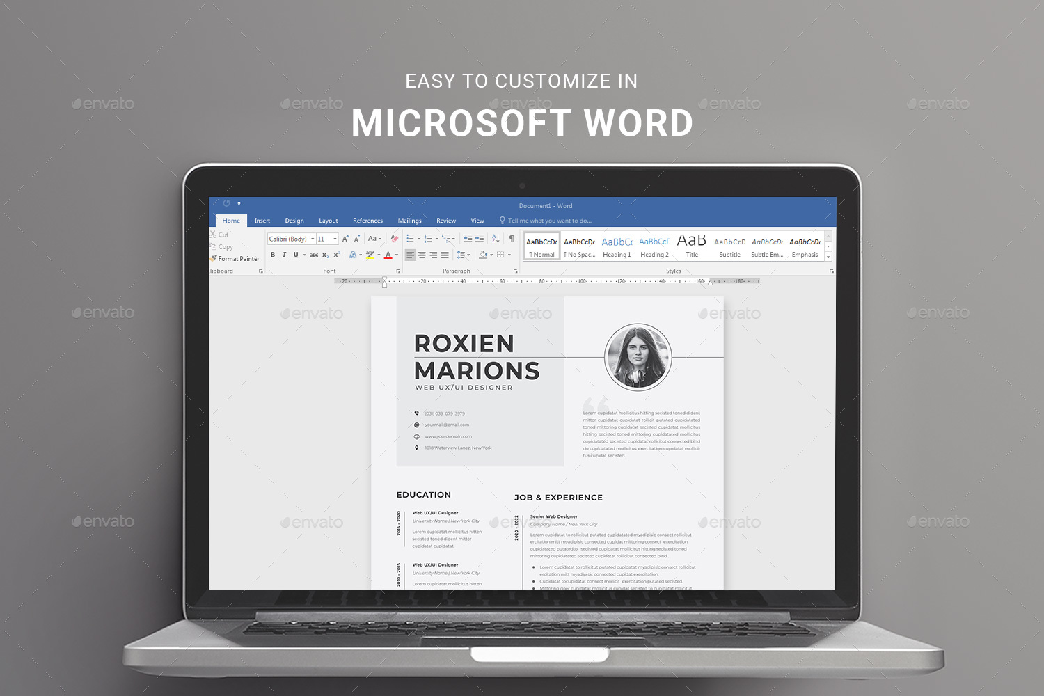Resume Word, Print Templates | GraphicRiver