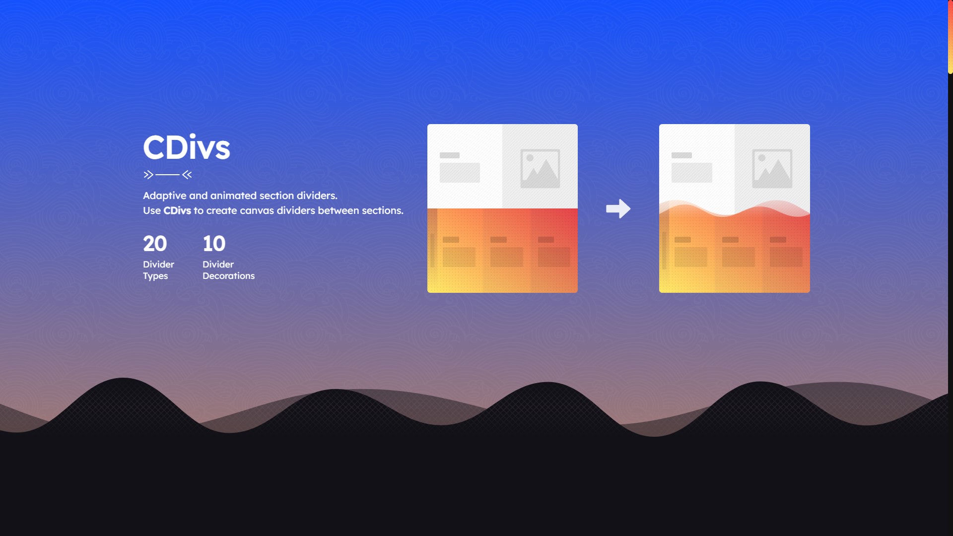CDivs – Adaptive and Animated Canvas Section Dividers by ilvimafr ...