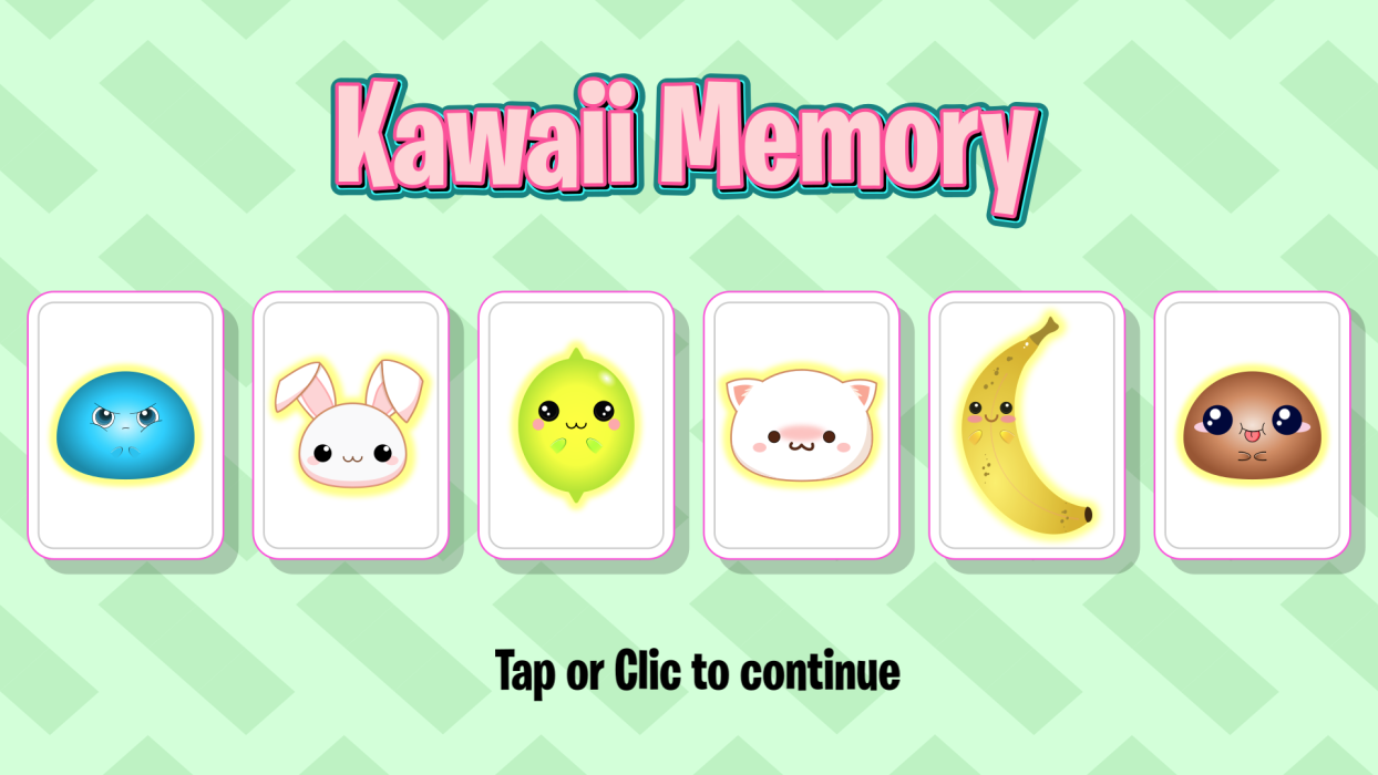 Kawaii Memory - Card Matching Game by GamesGouki | CodeCanyon