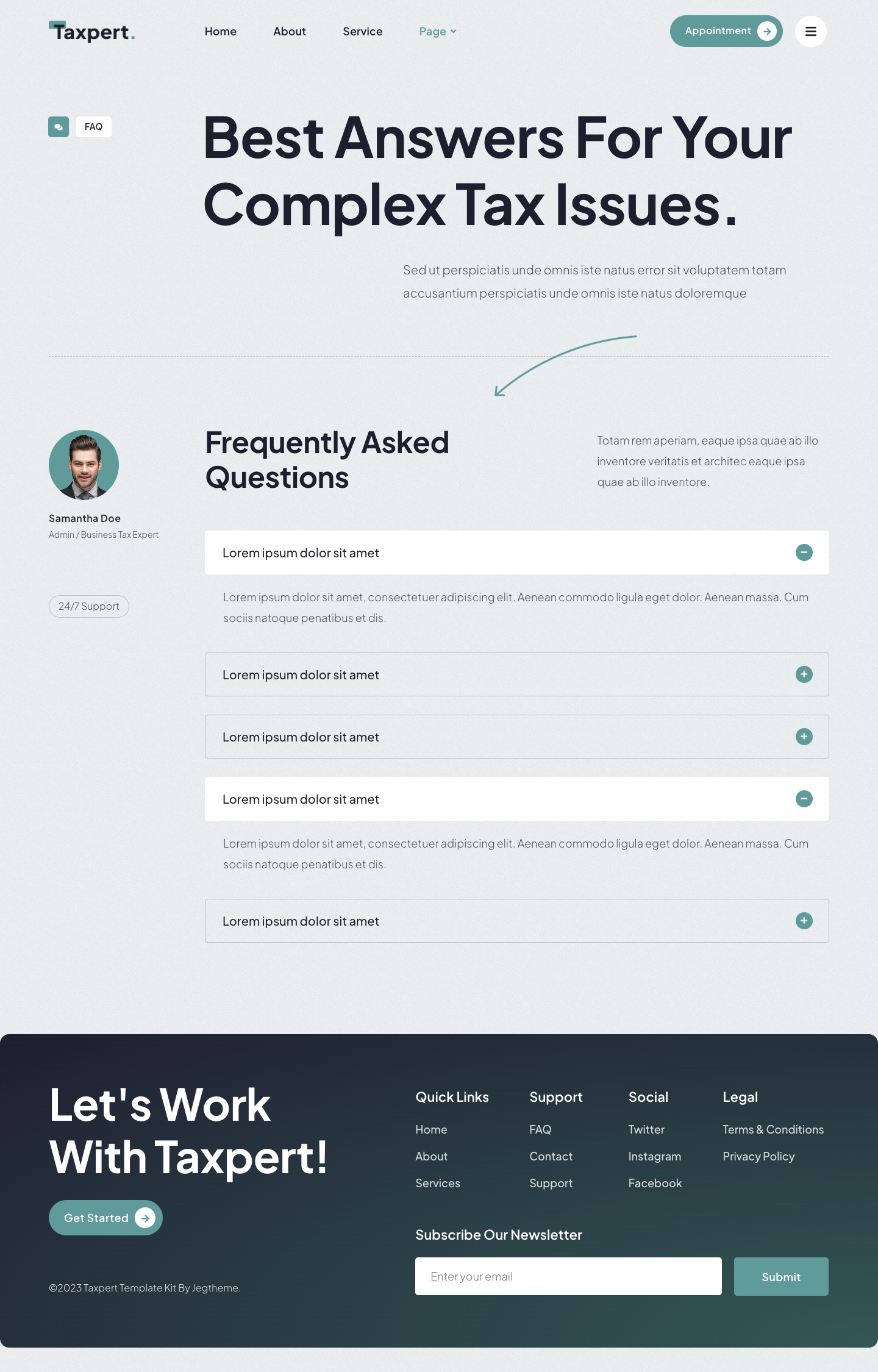 Taxpert – Tax Advisor & Consulting Elementor Template Kit by jegtheme